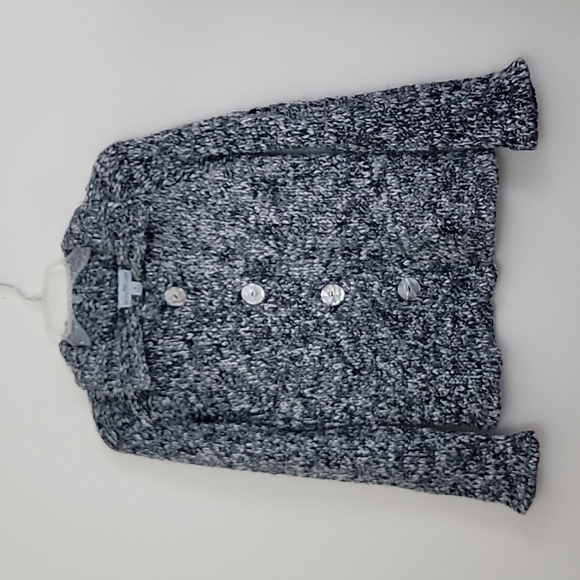 Windi River | Sweaters | Windi River Variegated Sage Green Black White Knit Short Cardigan ...